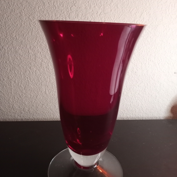 Fostoria | Art | Vtg Fostoria Red Art Glass Flute Vase | Poshmark